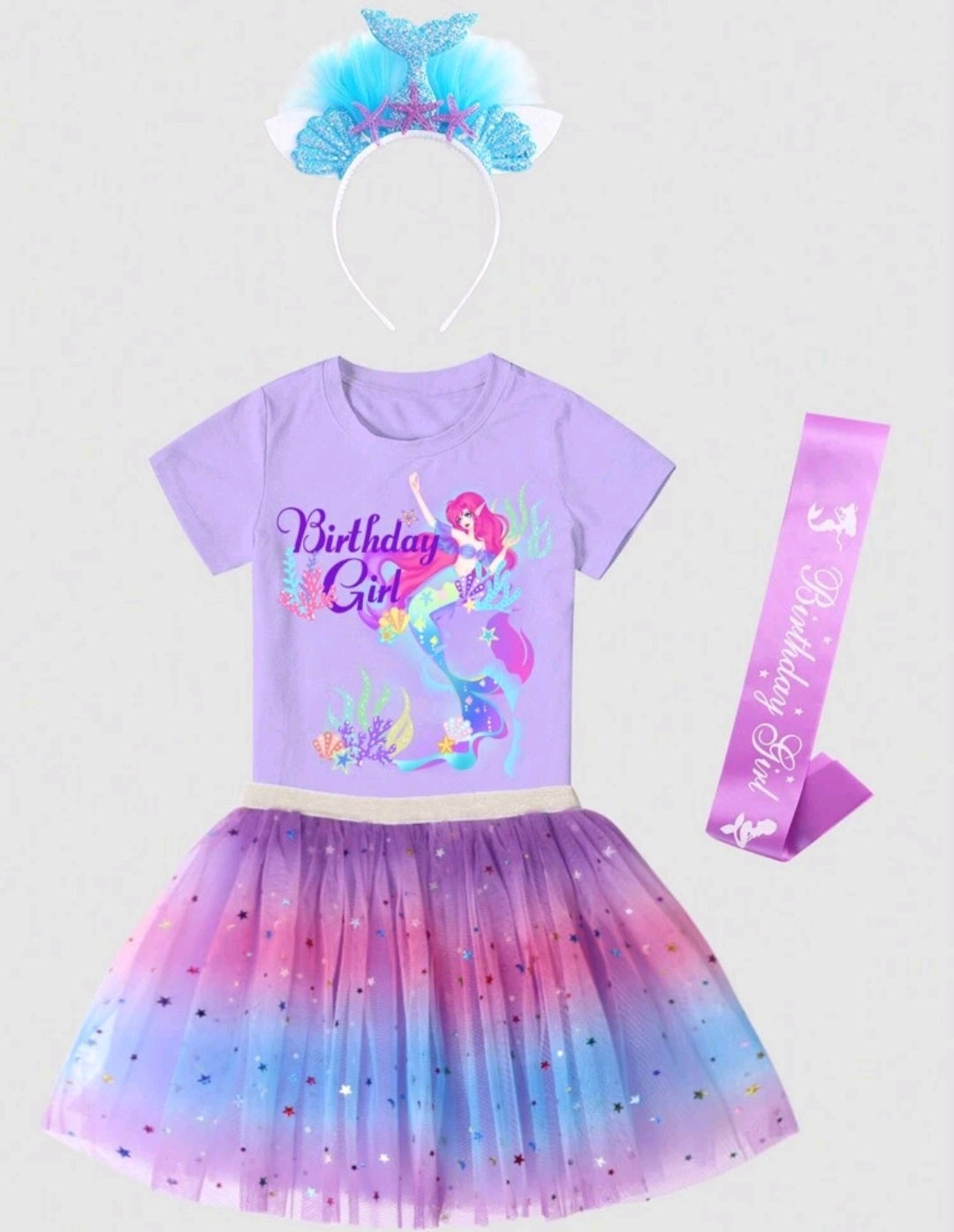 Mermaid 4 PSC Happy Birthday Outfit - The Purple Lovey